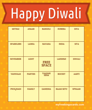Happy Diwali Bingo