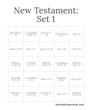 New Testament: Set 1 Bingo