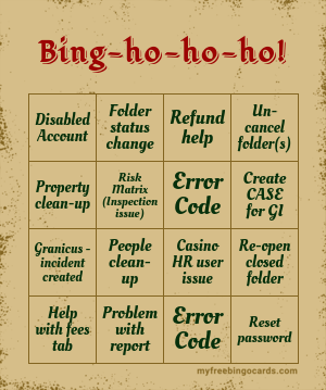 Bing-ho-ho-ho! Bingo