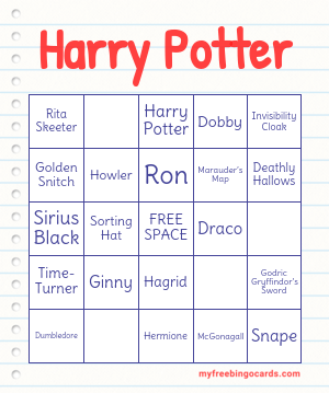 Harry Potter Bingo
