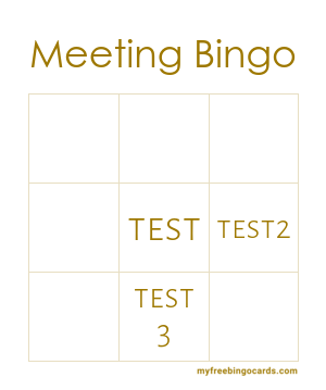 Print 100+ Meeting Bingo Cards