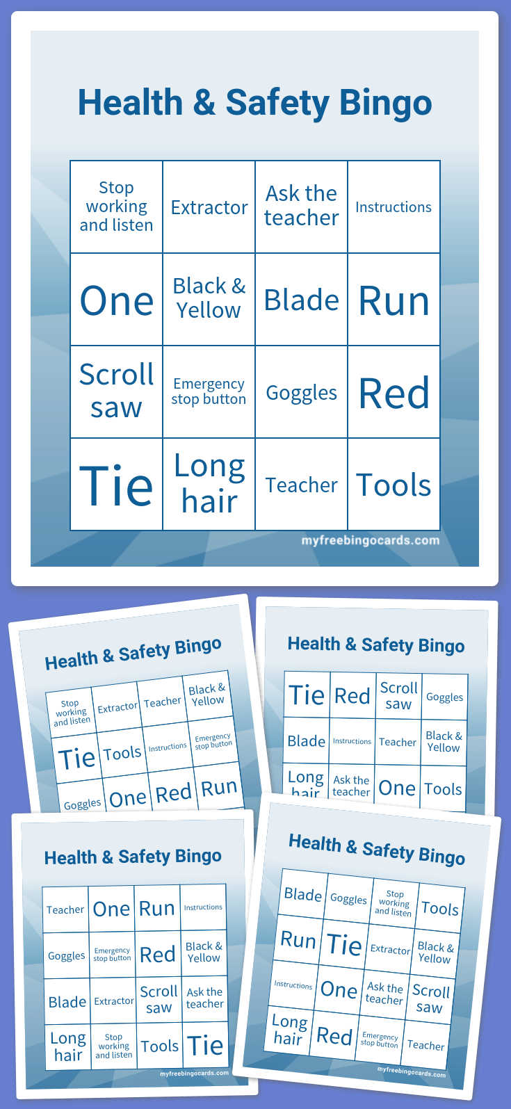 Virtual Health & Safety Bingo