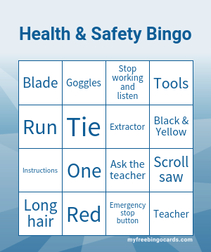 Cut & Paste - Safety Sign Bingo - fundraisingnest.com