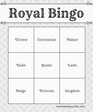 Print 100+ Royal Bingo Cards