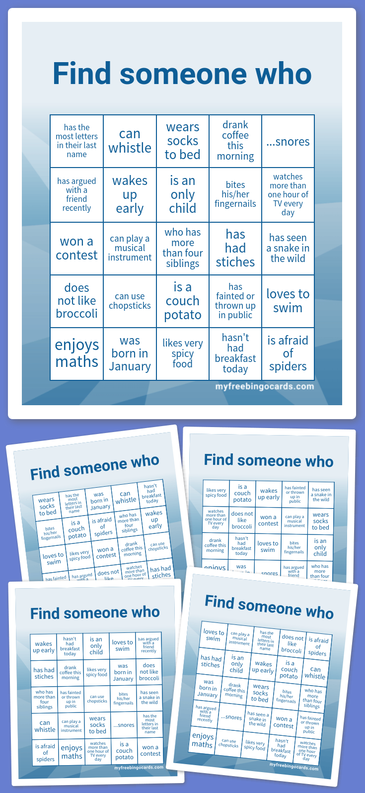 Virtual Find someone who Bingo