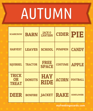 AUTUMN BINGO