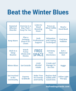 Beat the Winter Blues Bingo