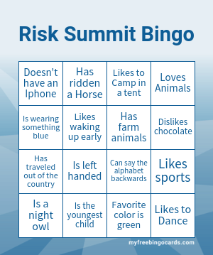Risk Summit Bingo