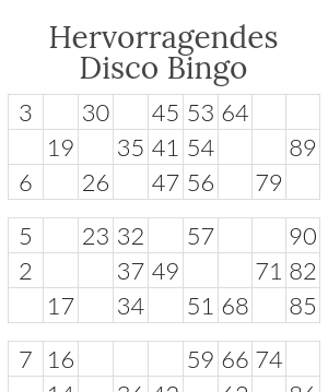 Hervorragendes Disco Bingo