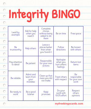Integrity BINGO