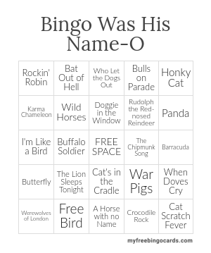 Bingo Was His Name-O