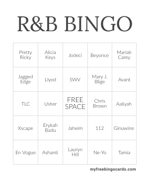 R&B BINGO