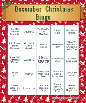 December Christmas Bingo