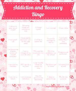 Addiction and Recovery Bingo