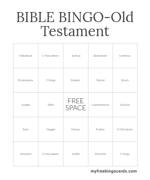BIBLE BINGO-Old Testament