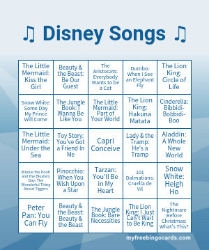 Disney Songs ♫ Bingo