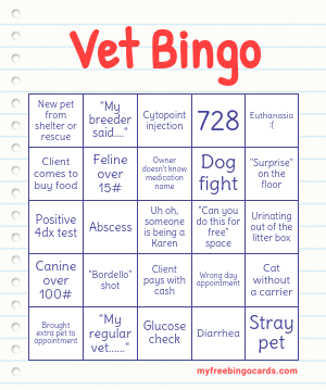 Vet Bingo