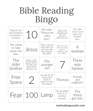 Bible Reading Bingo