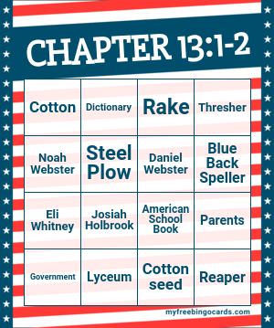 CHAPTER 13:1-2 BINGO