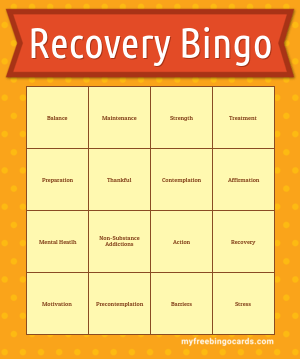 Recovery Bingo