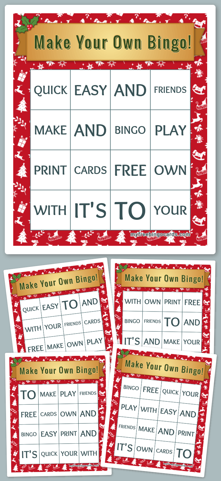 Virtual Make Your Own Bingo!