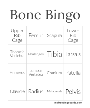 Bone Bingo