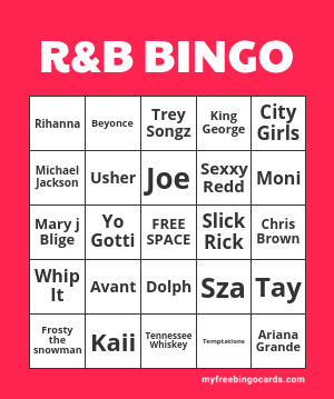 R&B BINGO