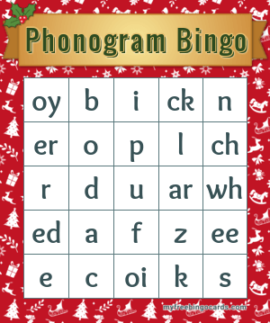 Phonogram Bingo