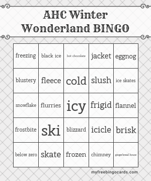 Print 100+ AHC Winter Wonderland BINGO Cards