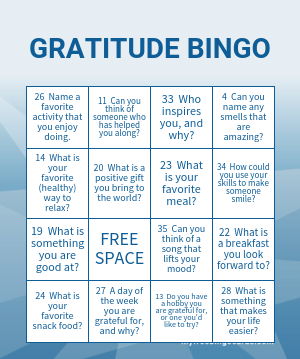 GRATITUDE BINGO