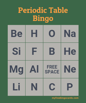 Periodic Table Bingo