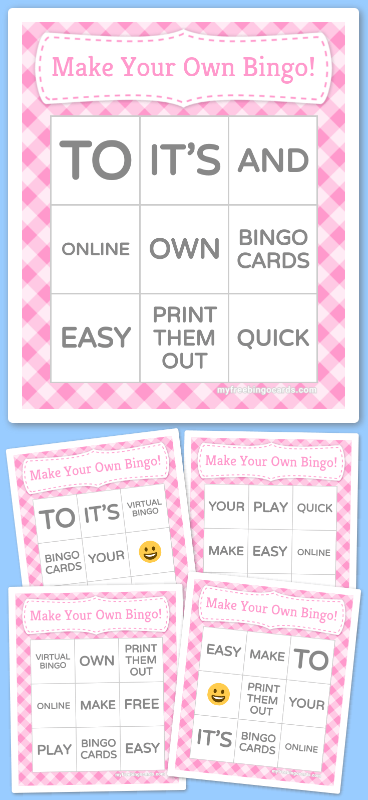 Virtual Make Your Own Bingo 