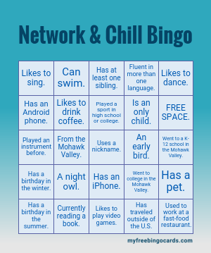 Network & Chill Bingo