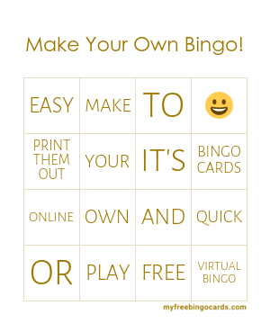 Make Your Own Bingo!