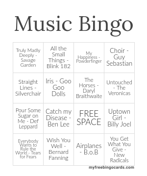 Music Bingo