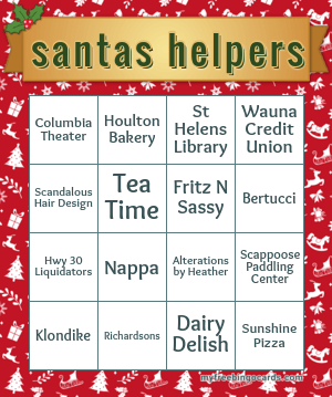 santas helpers bingo