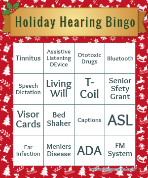 Holiday Hearing Bingo