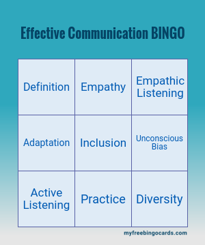 Effective Communication BINGO