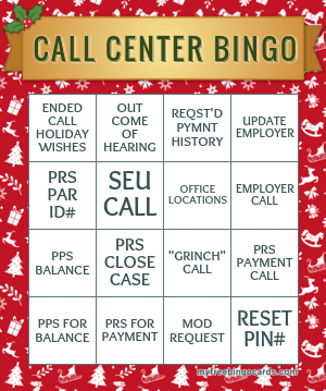 CALL CENTER BINGO