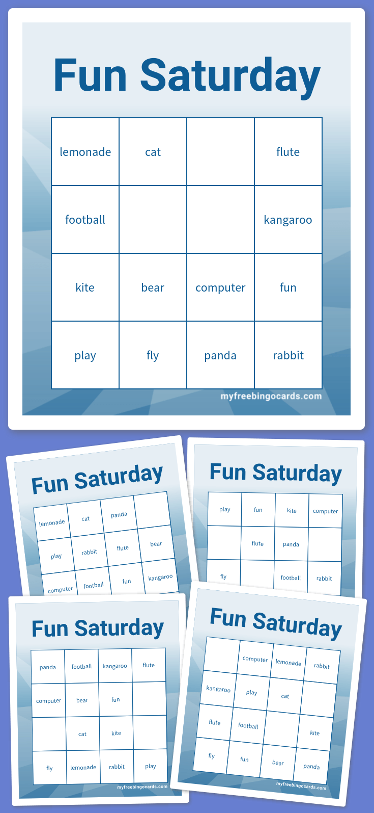 Virtual Fun Saturday Bingo