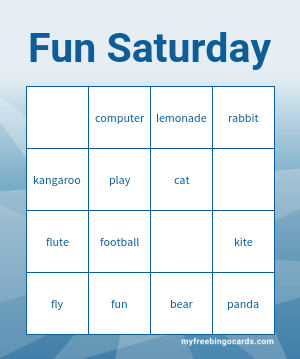 Print 100+ Fun Saturday Bingo Cards