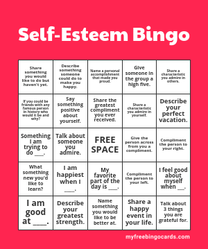 Self-Esteem Bingo