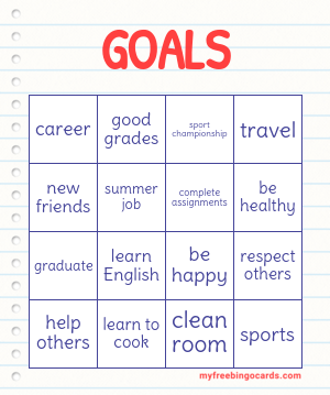 GOALS BINGO