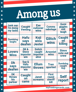 Among us Bingo