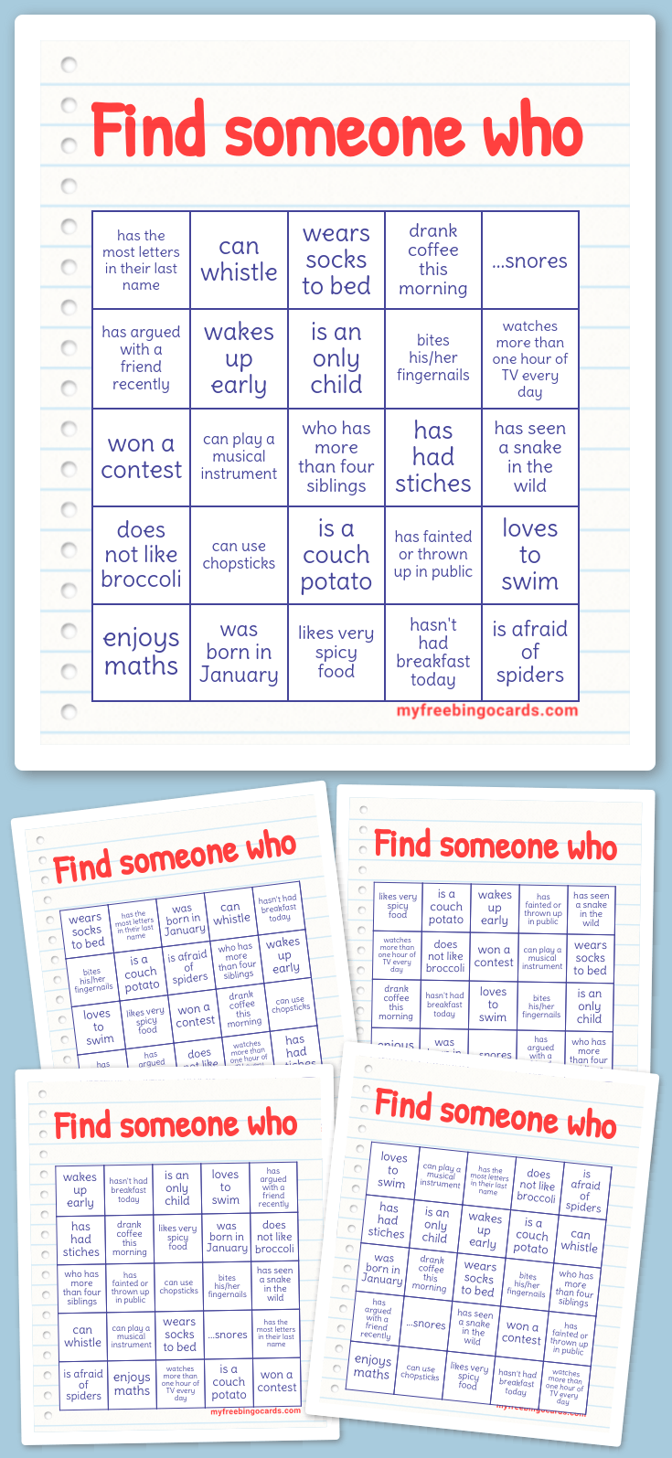 Virtual Find someone who Bingo