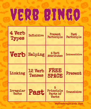 Verb Bingo