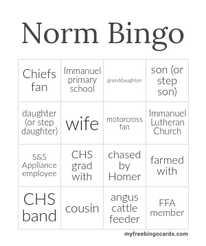 Norm Bingo