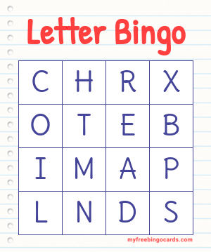 Letter Bingo
