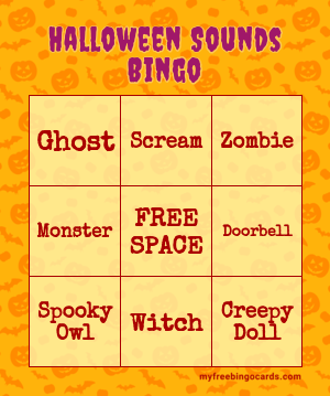Halloween Sounds Bingo