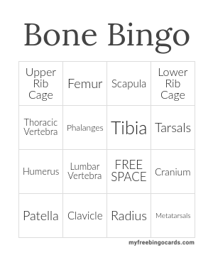 Bone Bingo